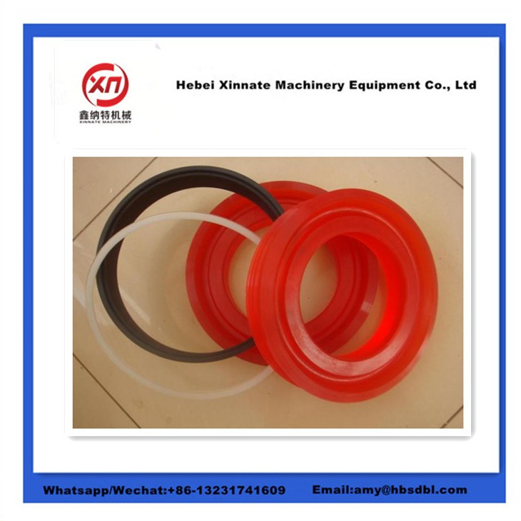 DN230 DN260 DN200 Sany Concrete Pump Parts Rubber Polyurethane Concrete Pump Piston With Guide Ring